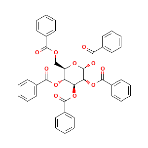 CAS号:22415-91-4-Α-D-五苯甲酸酰吡喃葡萄糖 - (2R,3R,4S,5R,6R)-6-((Benzoyloxy)methyl)tetrahydro-2H-pyran-2,3 ...