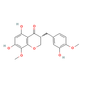 CAS号:--- - (3R)-5,7-dihydroxy-3-[(3-hydroxy-4-methoxyphenyl)methyl]-8-methoxy-2,3-dihydrochromen ...