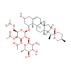CAS号:--- - [(2R,3S,4S,5R,6R)-3,4-diacetyloxy-6-[(1R,2S,4S,5'R,6R,7S,8R,9S,12R,13R,14R,16R)-16 ...
