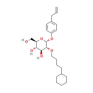 CAS号:--- - (2R,3S,4S,5R,6R)-5-(4-cyclohexylbutoxy)-2-(hydroxymethyl)-6-(4-prop-2-enylphenoxy ...