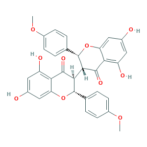 CAS号:--- - (2R,3R)-3-[(2R,3S)-5,7-dihydroxy-2-(4-methoxyphenyl)-4-oxo-2,3-dihydrochromen-3-yl]-5 ...